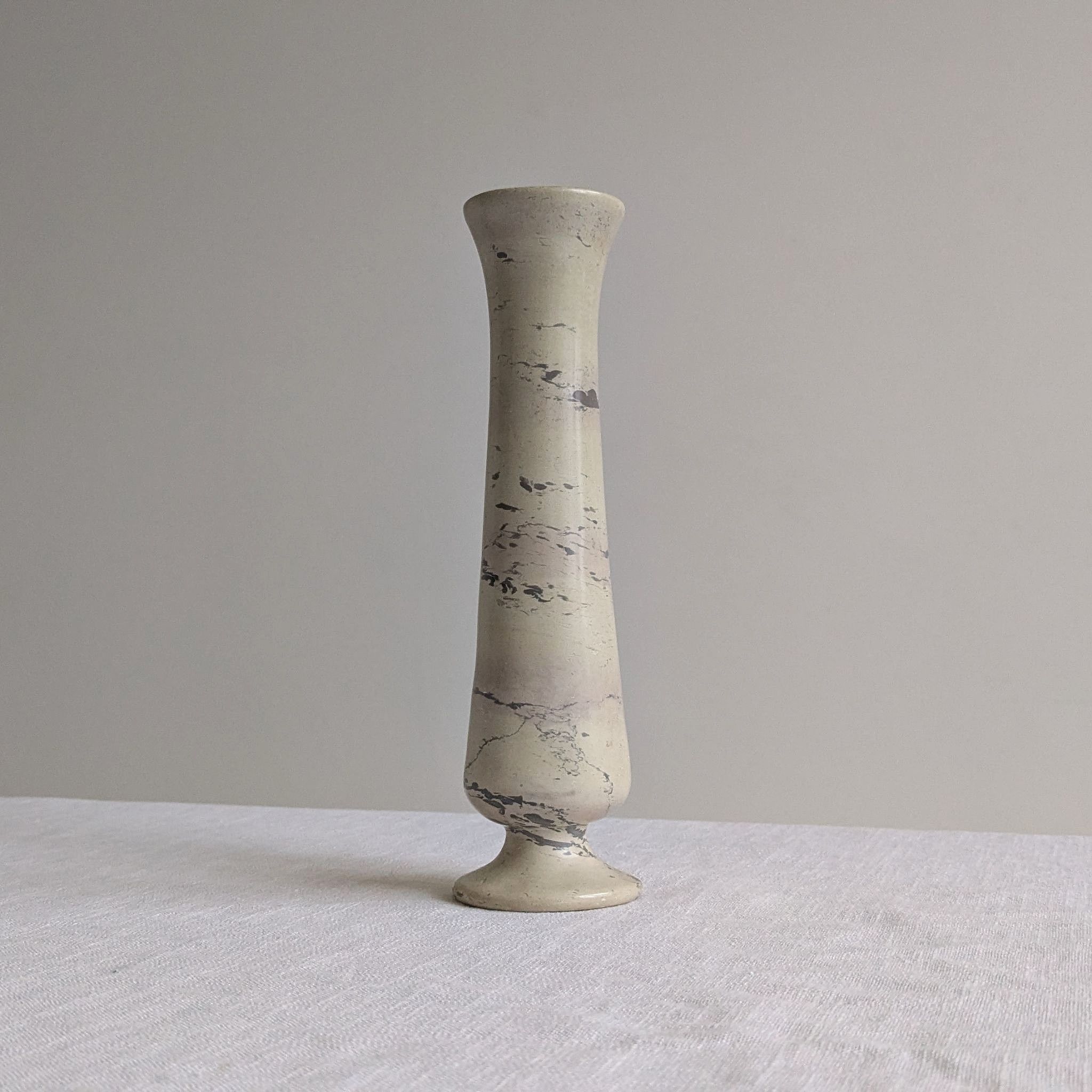 Vintage African Soapstone Vase, Carved Beige Stone Vase – Tiger & Iris