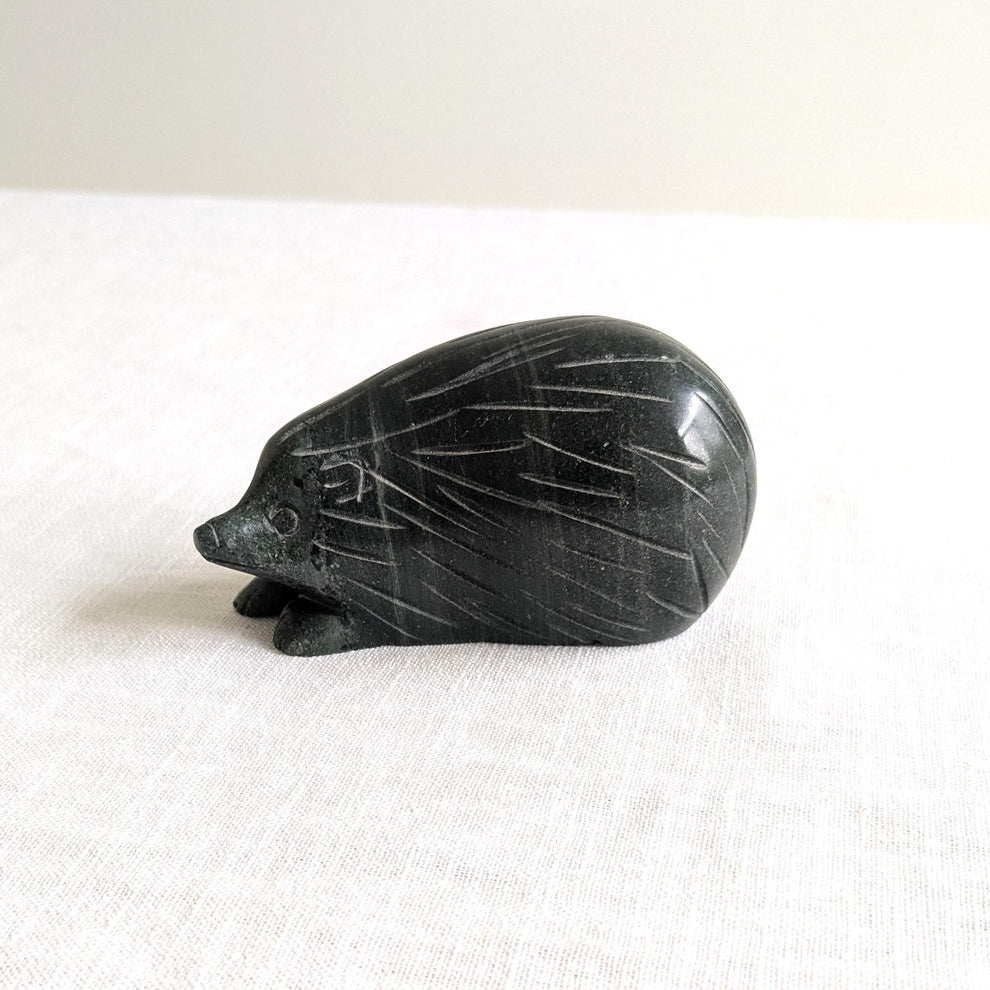 Vintage Carved Stone Hedgehog, Porcupine, Mid Century Figure – Tiger & Iris